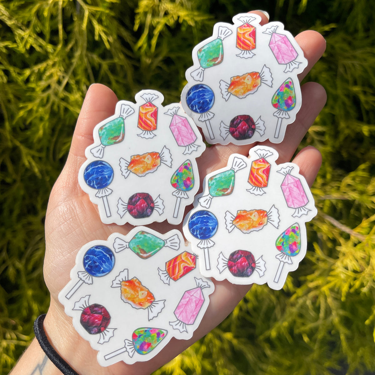 Forbidden Candy Crystal Clear Sticker – Cosmic Geology Crystals