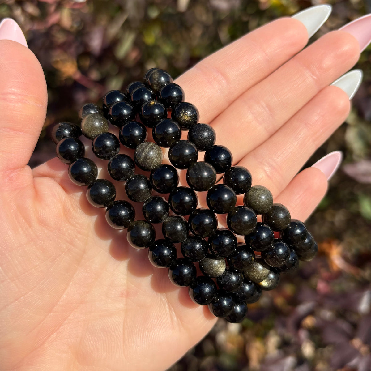 Gold Sheen Obsidian Bracelets – Cosmic Geology Crystals