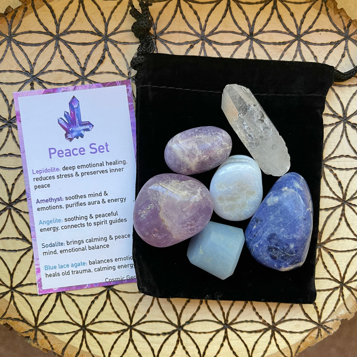 Peace Crystal Set – Cosmic Geology Crystals