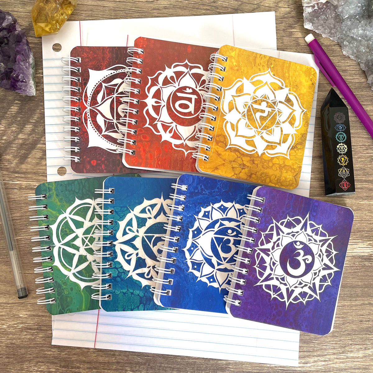 Full Set Chakra Mini Notebooks – Cosmic Geology Crystals