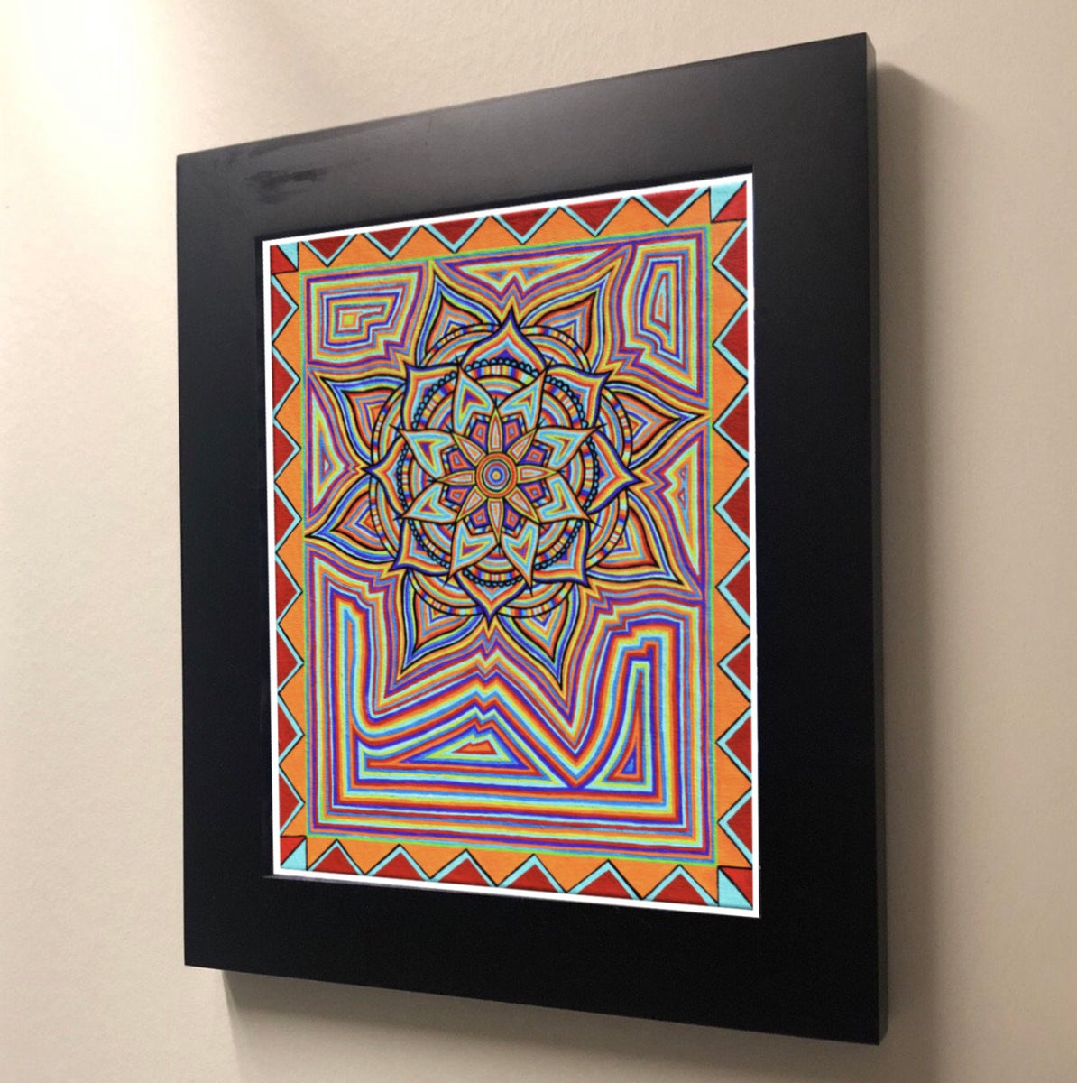 Trippy Mandala Art Print – Cosmic Geology Crystals